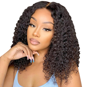VSP Brazilian Curly Hair 16 Inch Water Wave Wig 13x4 HD Lace Frontal ...