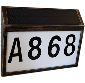 Solar House Street Number Light - Brushed Bronze | Shop Today. Get it ...