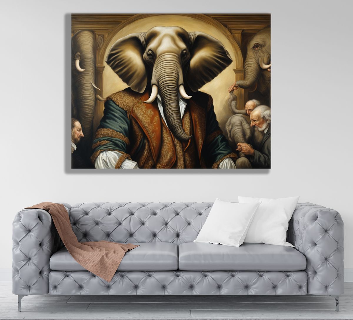 0120 Professor Elephant Canvas Wall Art | Shop Today. Get it Tomorrow ...