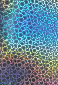 Vivid Colours Holographic Bubble Sticker Vinyl 3pc 30x30cm + 1pcTran ...