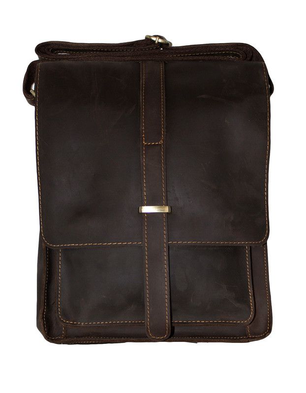 Fino GSX-017B Unisex Slim Full Grain Crazy Horse Waxed Genuine Leather ...