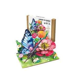 3D Puzzle Three-Dimensional Wooden DIY Butterfly Model | Shop Today ...