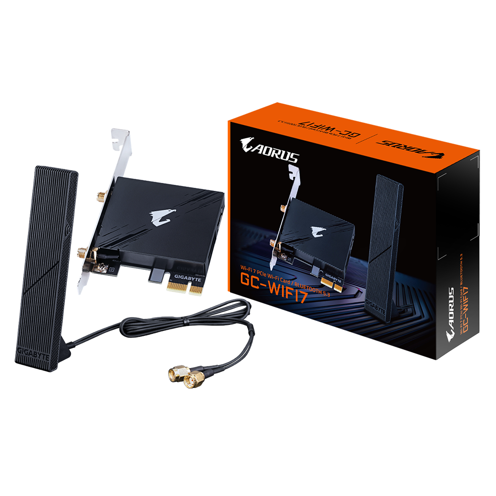 Gigabyte GC-WIFI7 Internal Wi-Fi 7 Tri-Band Wi-Fi & Bluetooth 5.3 PCIe ...