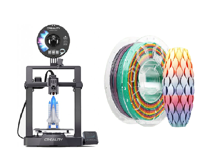 Creality Ender-3 V3 KE 3D Printer for Professionals + Rainbow PLA ...