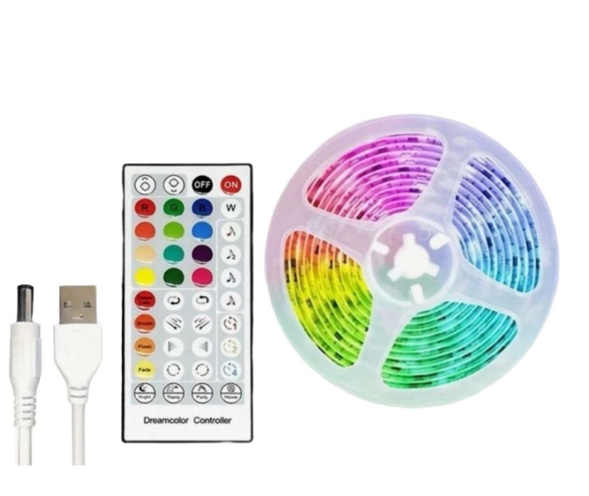 1m RGB-IC WS2811 LED Strip Lights Controlled by Mobile App & Remote ...