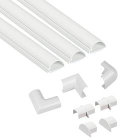 D-Line: Half Round Cable Trunking Kit 30x15mm 3 x 1.0m + Accessories ...