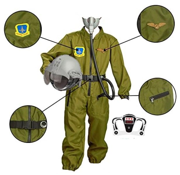 Fighter Pilot Costume With Mask & Accessories | Shop Today. Get it ...