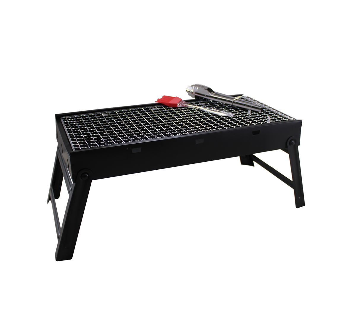Foldable Camping Braai Grill with Tongs & Basting Brush FX-8495 ...