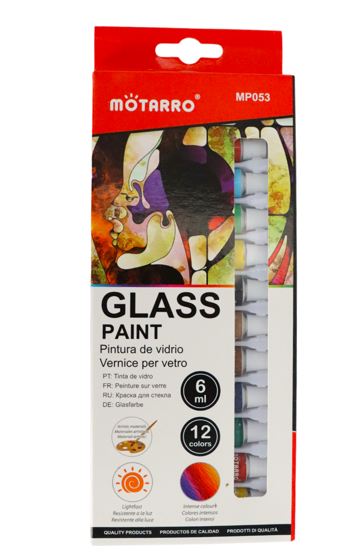 12 Colors Glass Paint Set In Tubes Non Fading - 6ml | Shop Today. Get ...