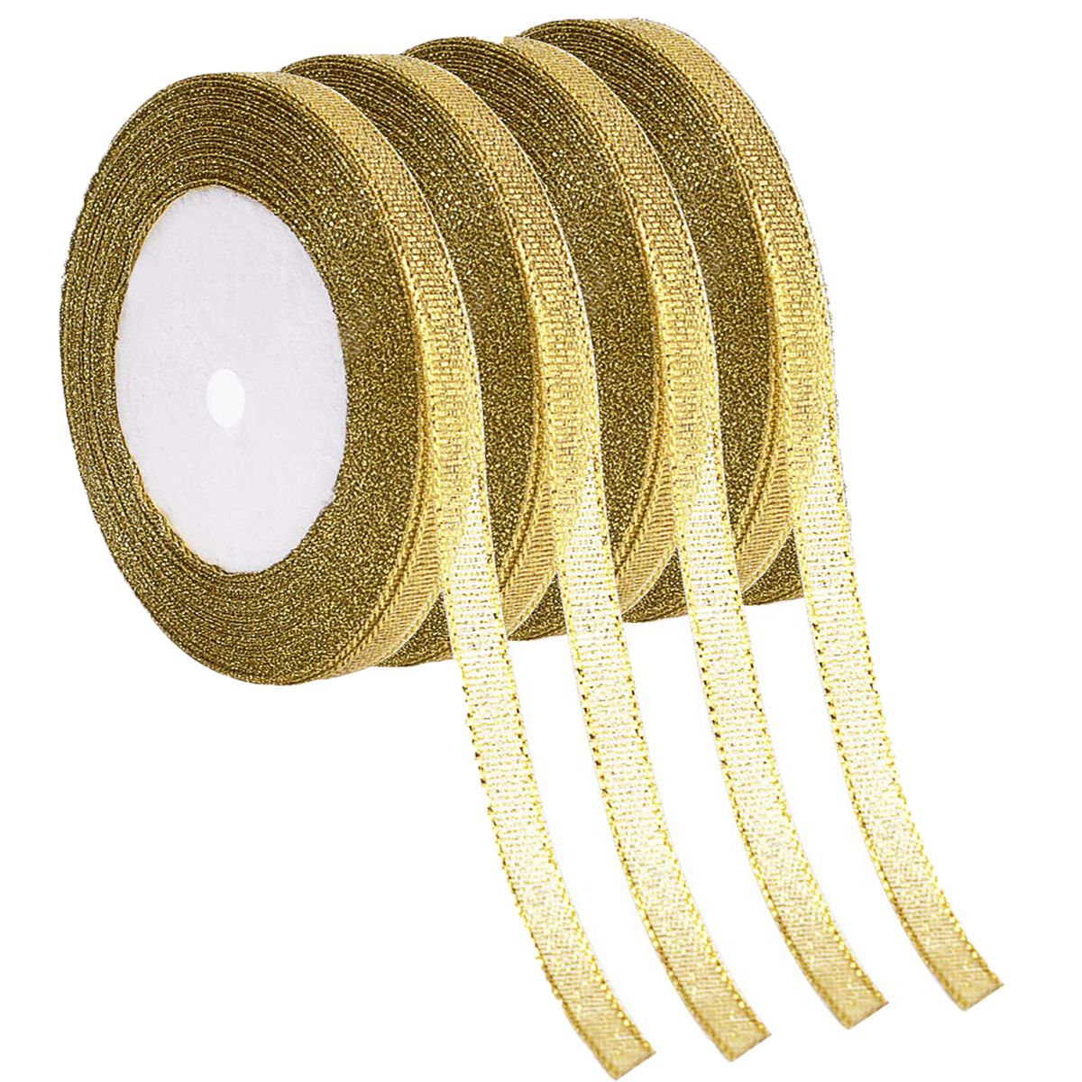 88mx0.6cm Gold/Silver Glitter Fabric Ribbon | Shop Today. Get it ...