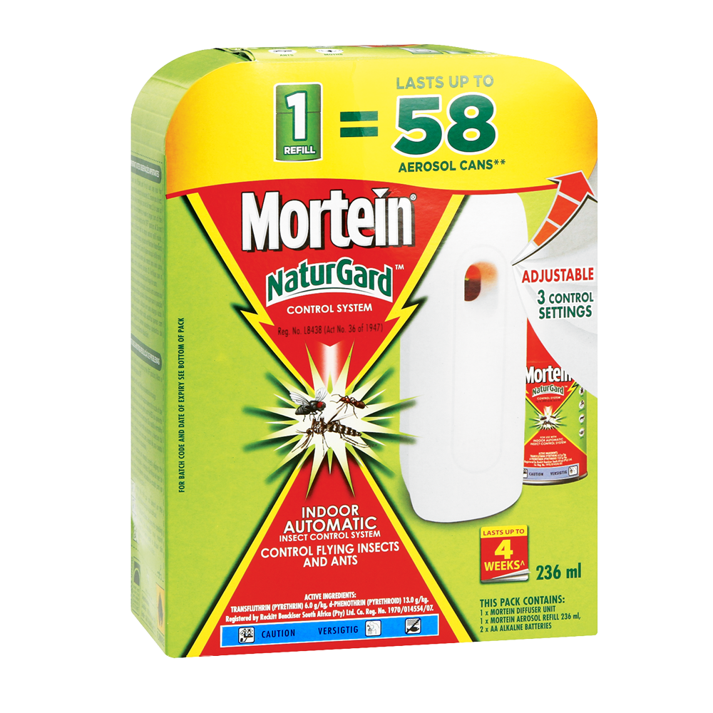Mortein 236ml, Naturgard Automatic Insect Control System, Complete ...