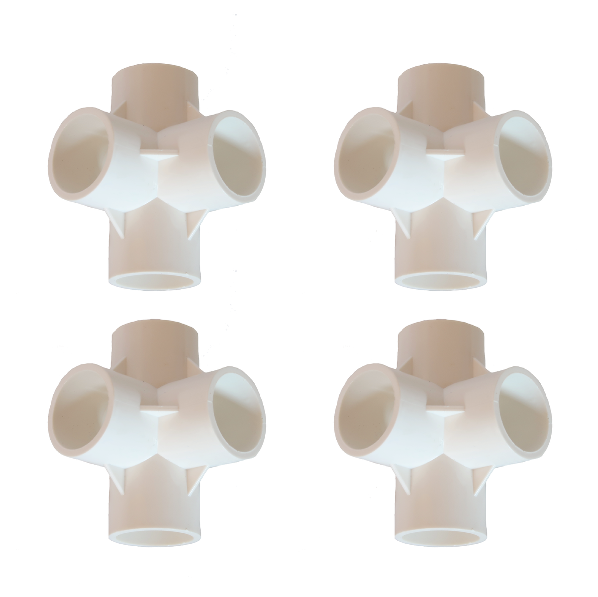 4-Way PVC Fitting Connectors (32mm) - 4 Pieces | Shop Today. Get it ...