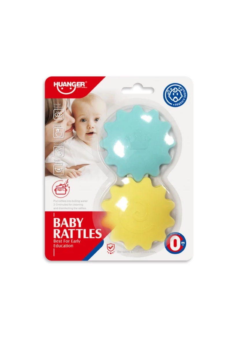 Huanger - Baby Rattles Teether - Blue And Yellow | Shop Today. Get it ...