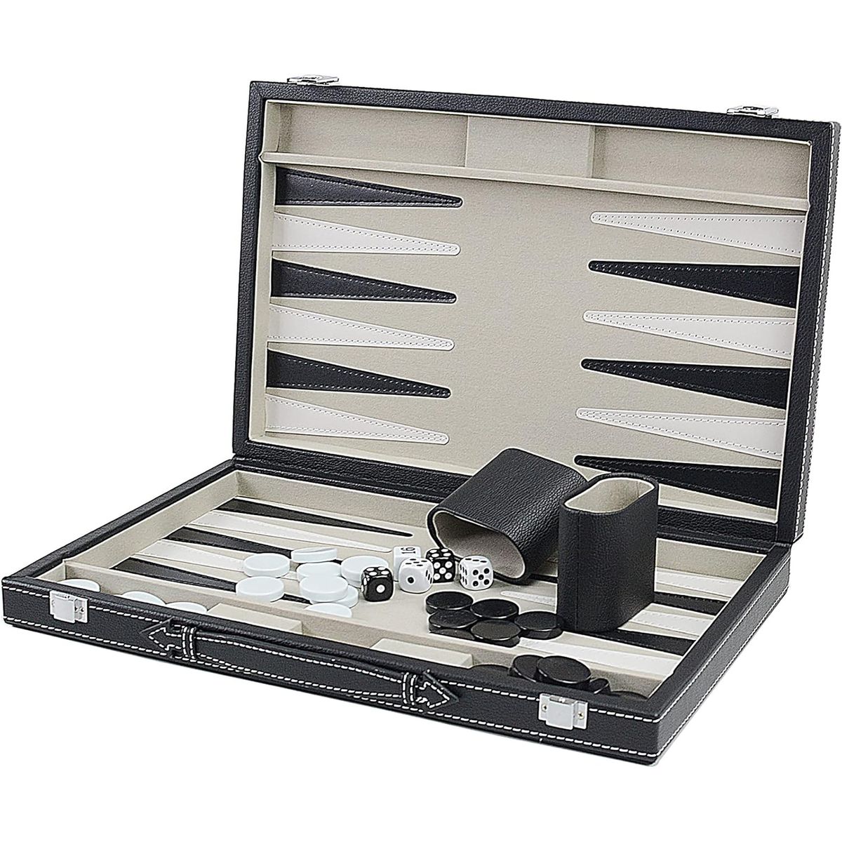 Backgammon Portable Leather Box Backgammon Set Travel Board Games in ...