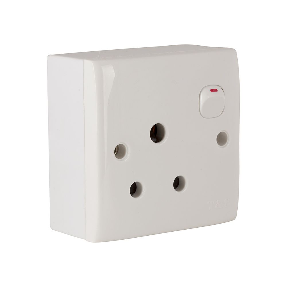 Eurolux - Switch Socket - Single - White - Plastic - 15A - 4 Pack ...