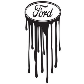 Replica Ford White Drip Sticker (Large) | Shop Today. Get it Tomorrow ...