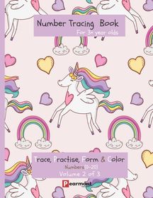 Number Tracing Book: Trace, Form, Practise and Color numbers from 0 ...