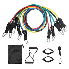 Workout 11 Piece Resistance Pull Bands Kit For Fitness & Exercise ...