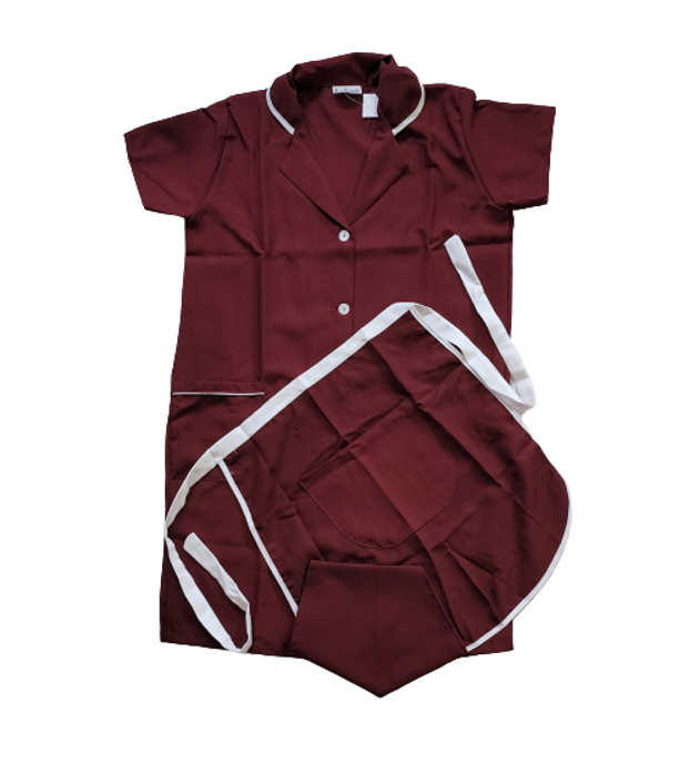 3 Piece Housekeeping Uniform Maroon | Shop Today. Get it Tomorrow ...