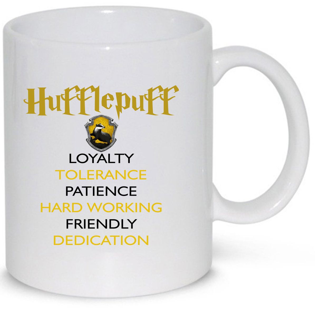 Harry Potter Hufflepuff House Motto Ceramic Coffee Mug (11Oz Standard ...