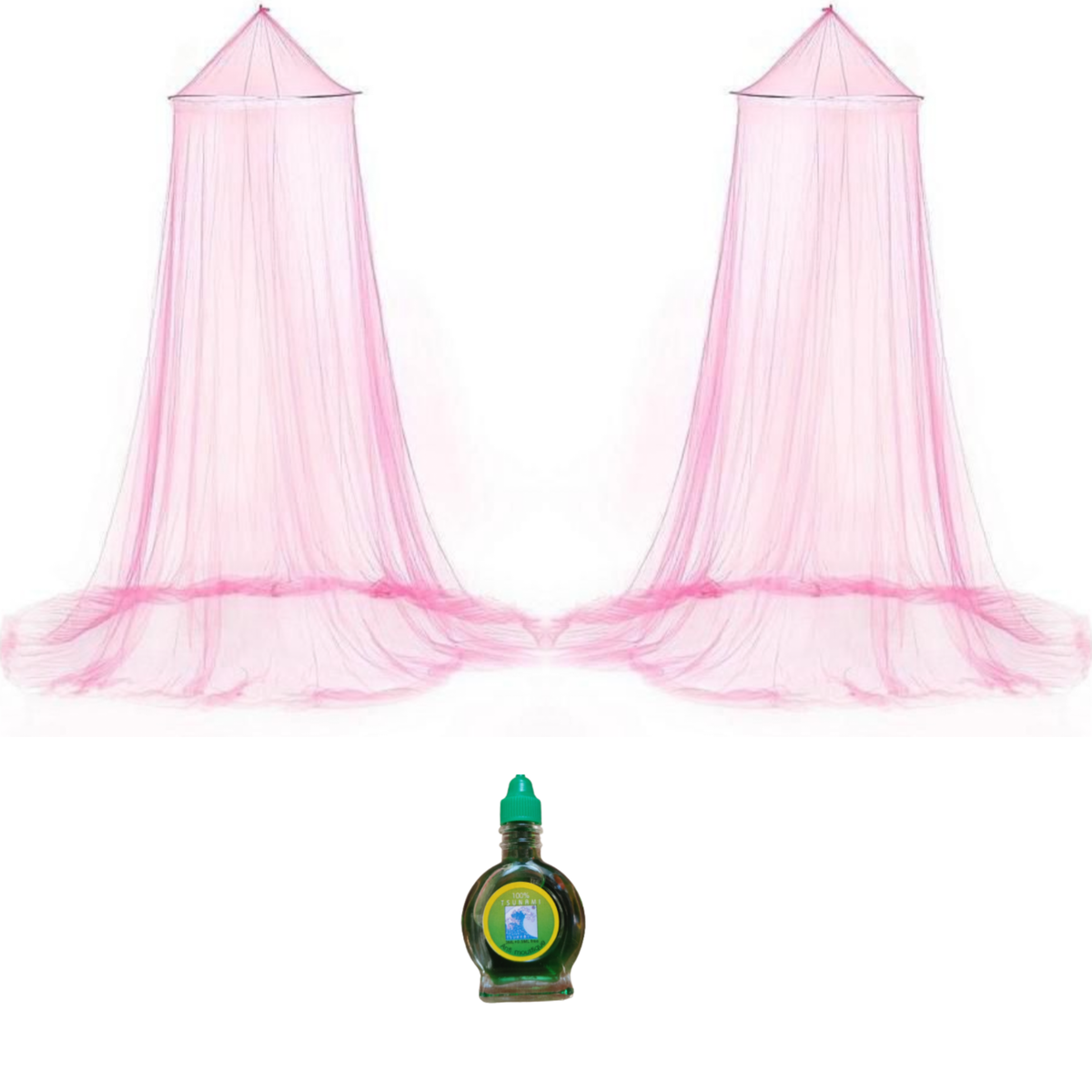 Mosquito Net Hanging Type Pink, Two Nets With 100% Tsunami | Shop Today ...
