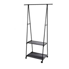 2 Layer Clothes Moveable Rack-Black | Shop Today. Get it Tomorrow ...