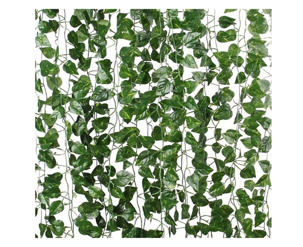 24 Strands Artificial Leaves Plants Vine Hanging Garland Wall Decor B ...