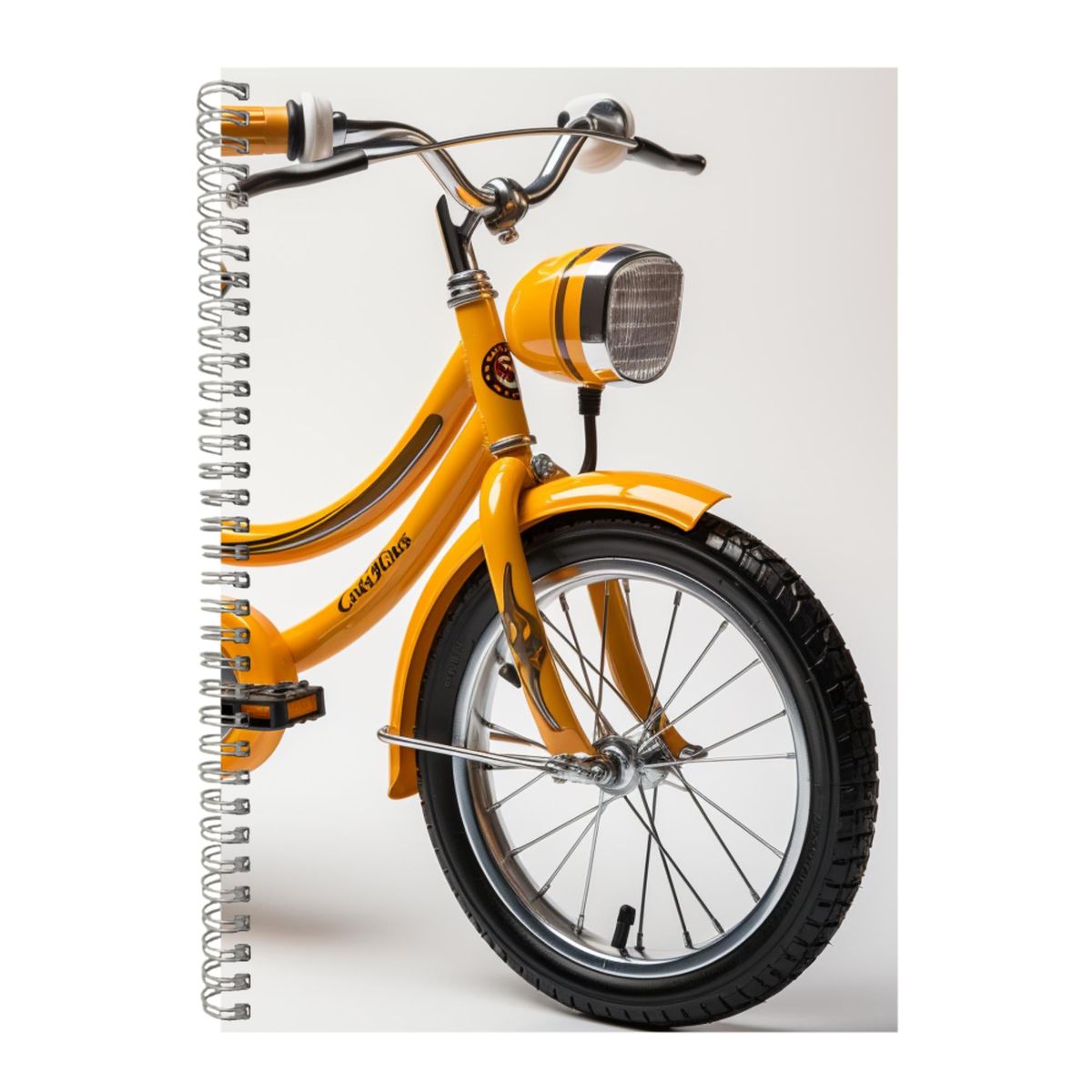 Light A4 Notebook for Work Trendy Colorful Bikes Graphic Design Present ...