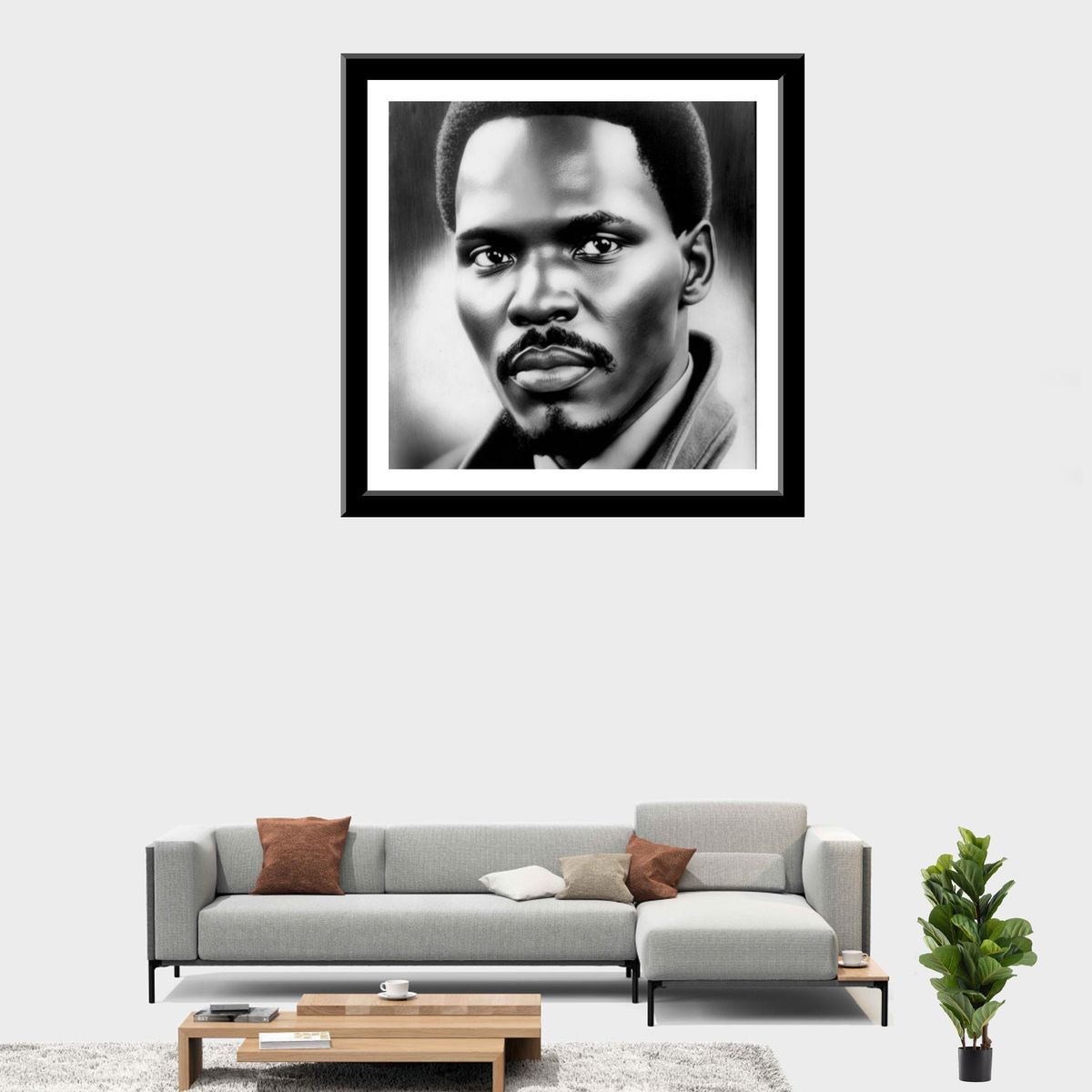 Wall Art Unframed - Pencil Drawing Portrait Of Steve Biko - B1130 ...