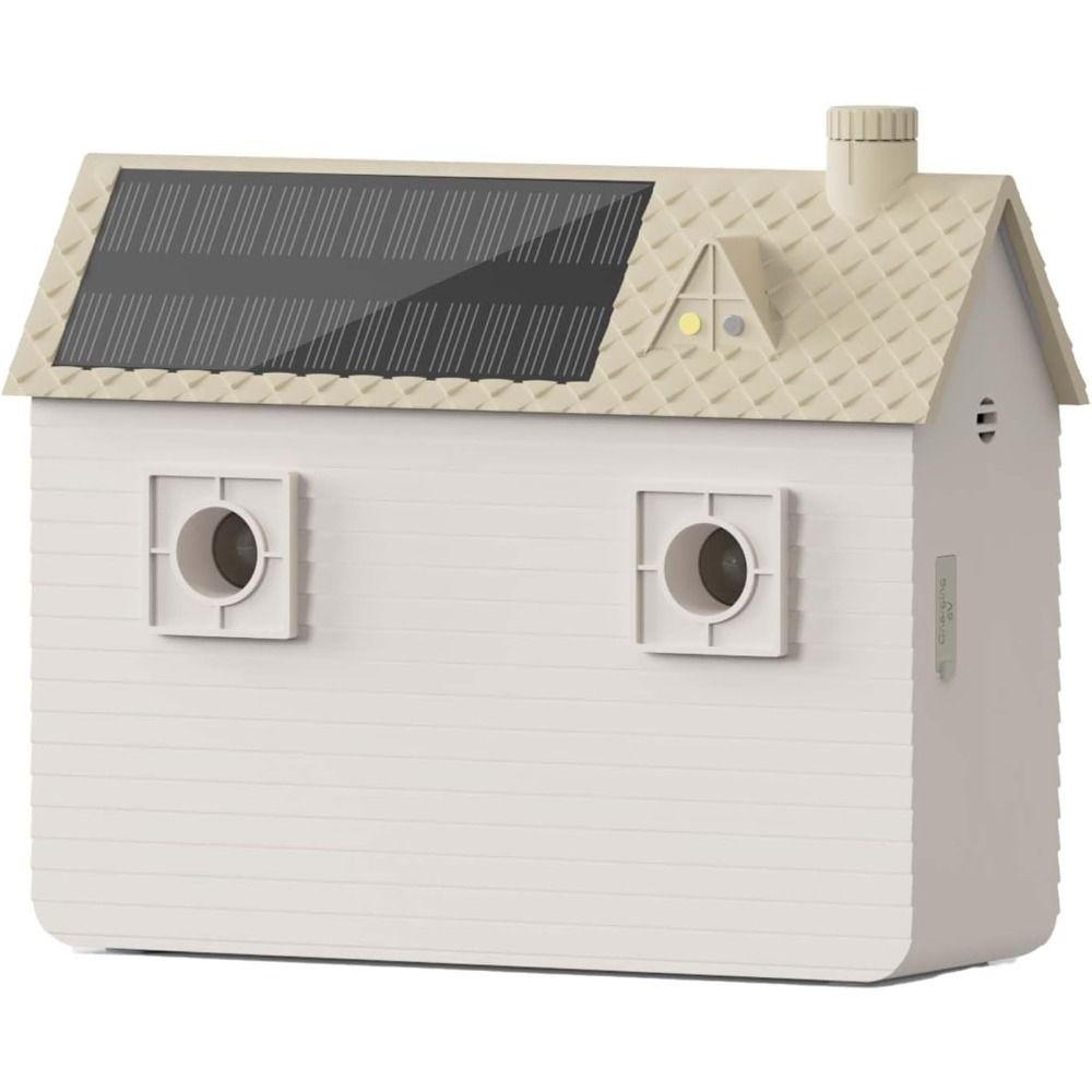 Solar Ultrasonic Anti-Bark Device (Ivory White) - USB-C/Solar, 15.24m ...