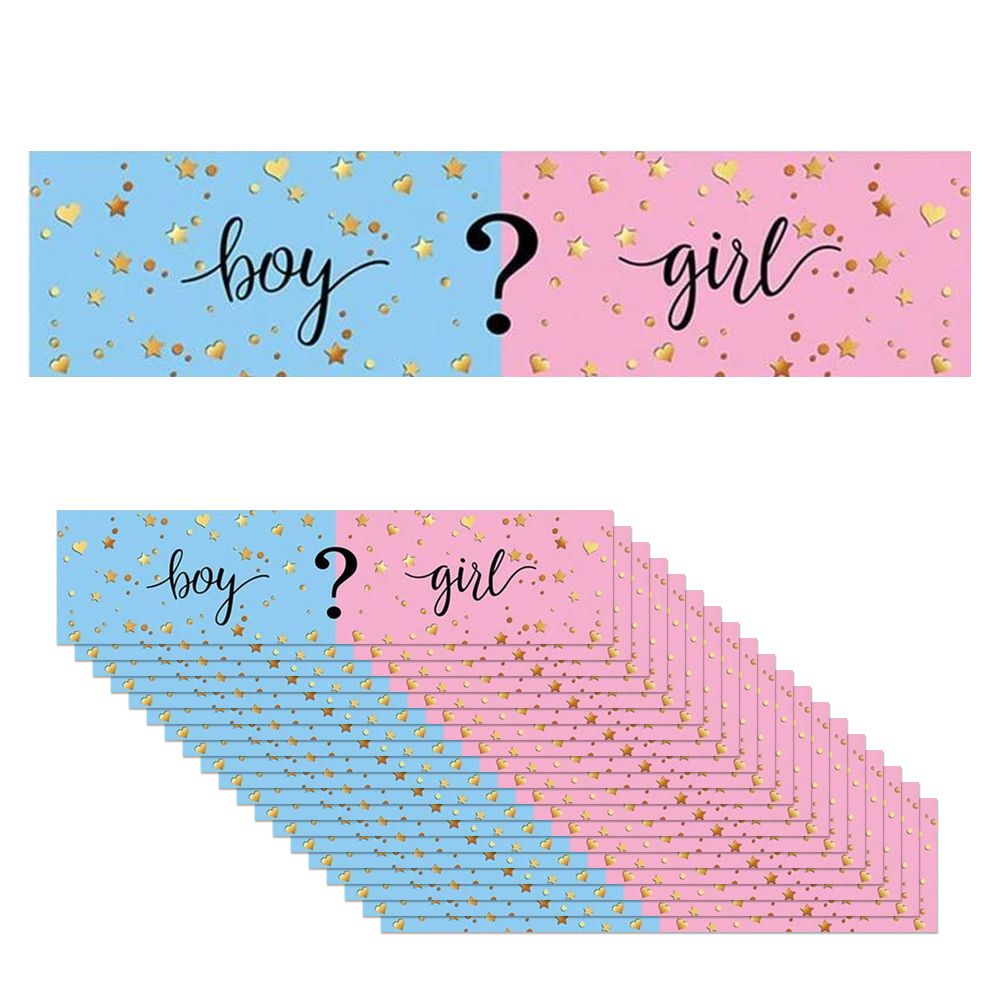 Gender Reveal Boy or Girl Water Bottle Sticker Labels - Pack of 20 ...