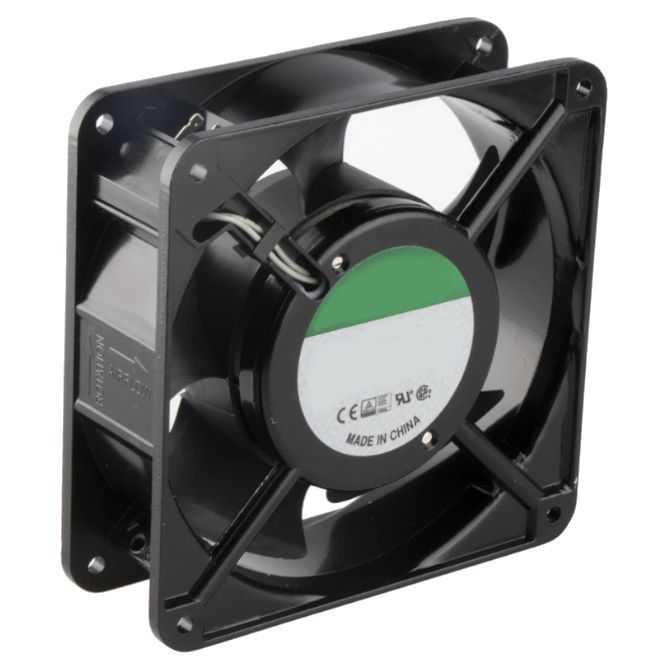 Axial Cooling Fan 120x120x38mm 220vac 117cfm, 2xball Bearings w ...