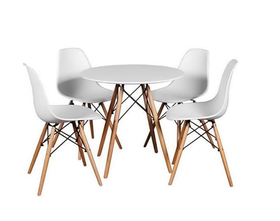 Modern Round White Table With 4 Chairs | Shop Today. Get it Tomorrow ...