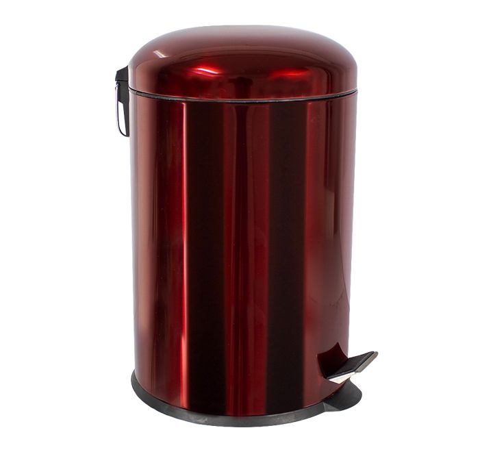 Royal Homeware 20Ltr Red Stainless Steel Pedal Dustbin - Dome Lid ...