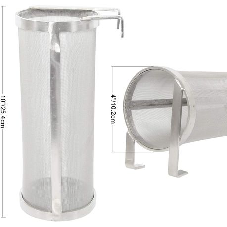 Home & Garden 4"X10" Hop Spider 300 Micron Mesh Stainless Steel Hop ...