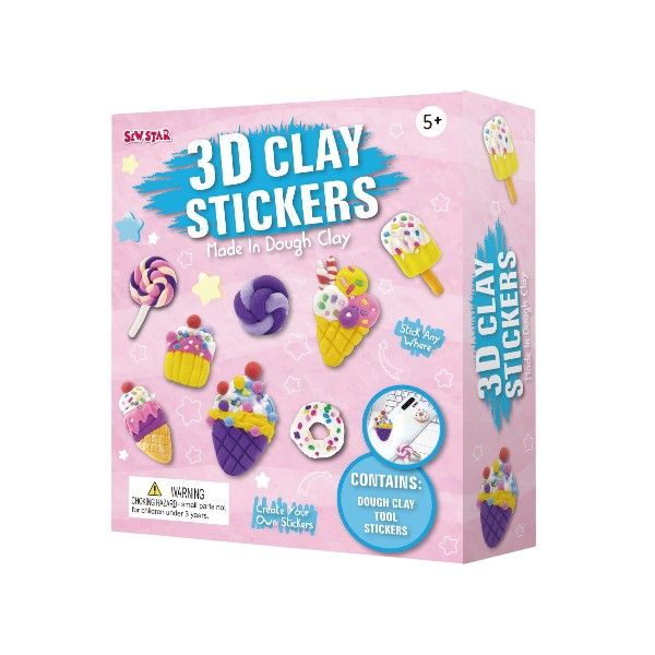 Sew-Star 3D Dough Clay Stickers - Make Your Own Sweet Treats, DIY Craft ...