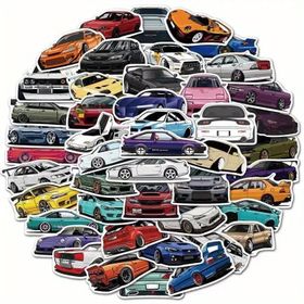 50pcs Cool JDM Cars Mixed Vinyl Decal Stickers | Shop Today. Get it ...