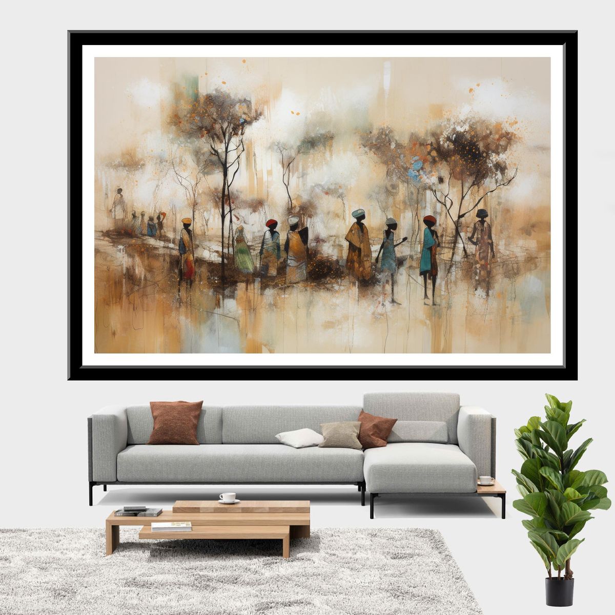Wall Art Unframed - This Abstract Artwork Embodies The Transitory Natu ...