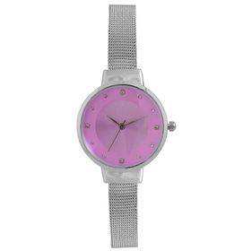 Digitime Rosalie Mesh Watch [Silver & Lilac] | Shop Today. Get it ...