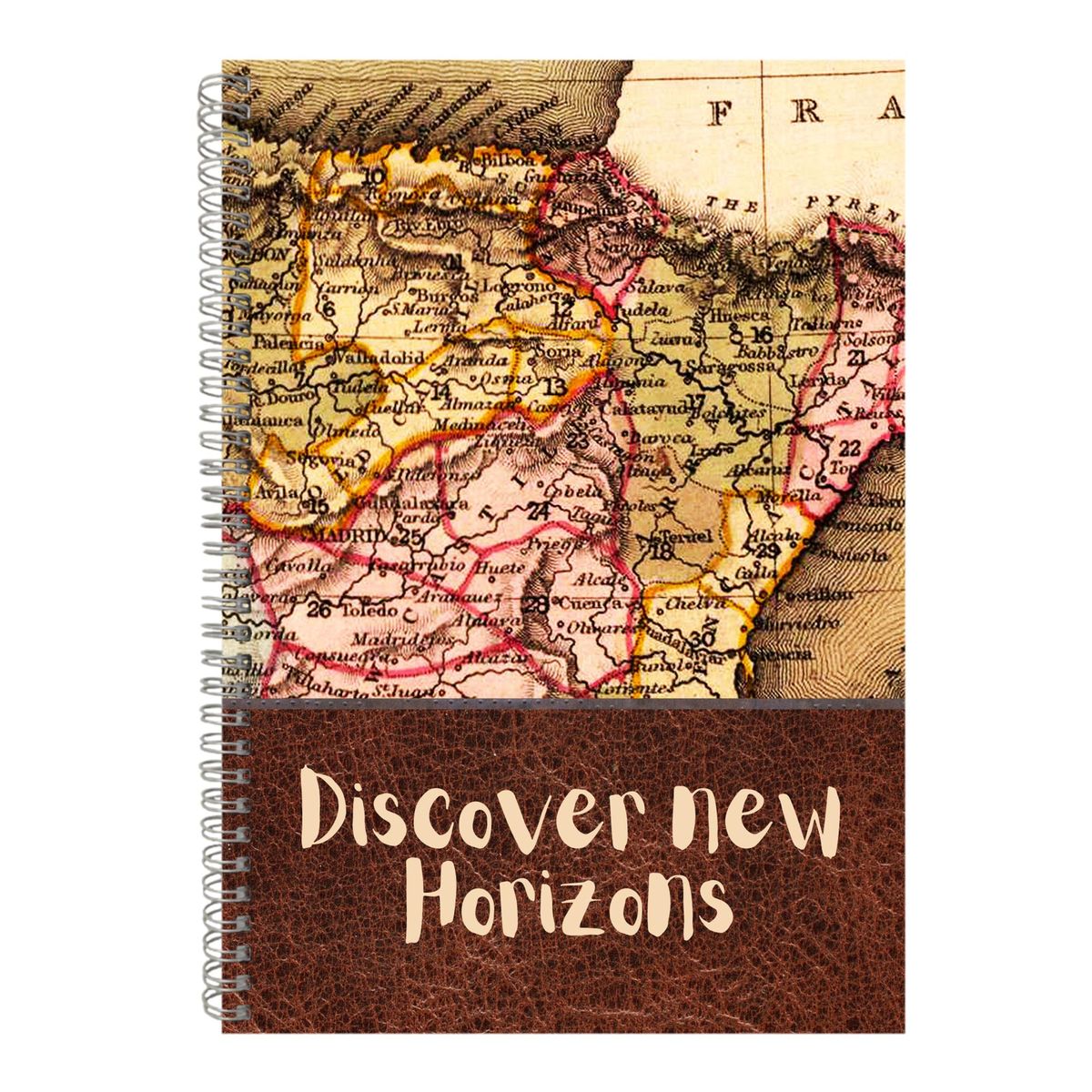 Go A4 Notebook Spiral and Lined Travel Graphic Notepad Design Present ...