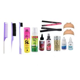Frontal Lace Wig Installation Kit With Glamour Sprayv & Olive Mousse ...