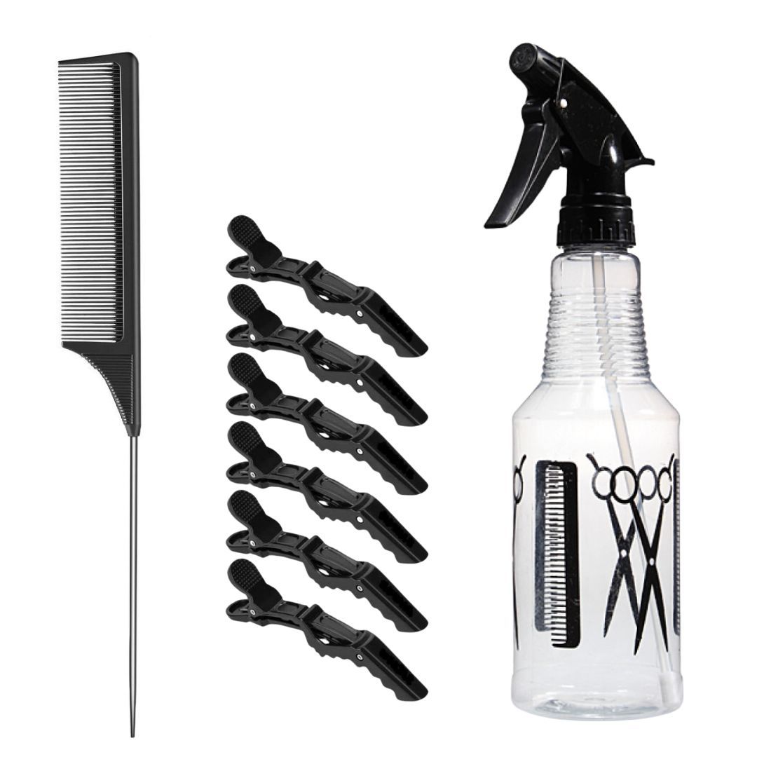 Measuring Spray Bottle, 6 Hair Sectioning Clips, Tail Comb | Shop Today ...