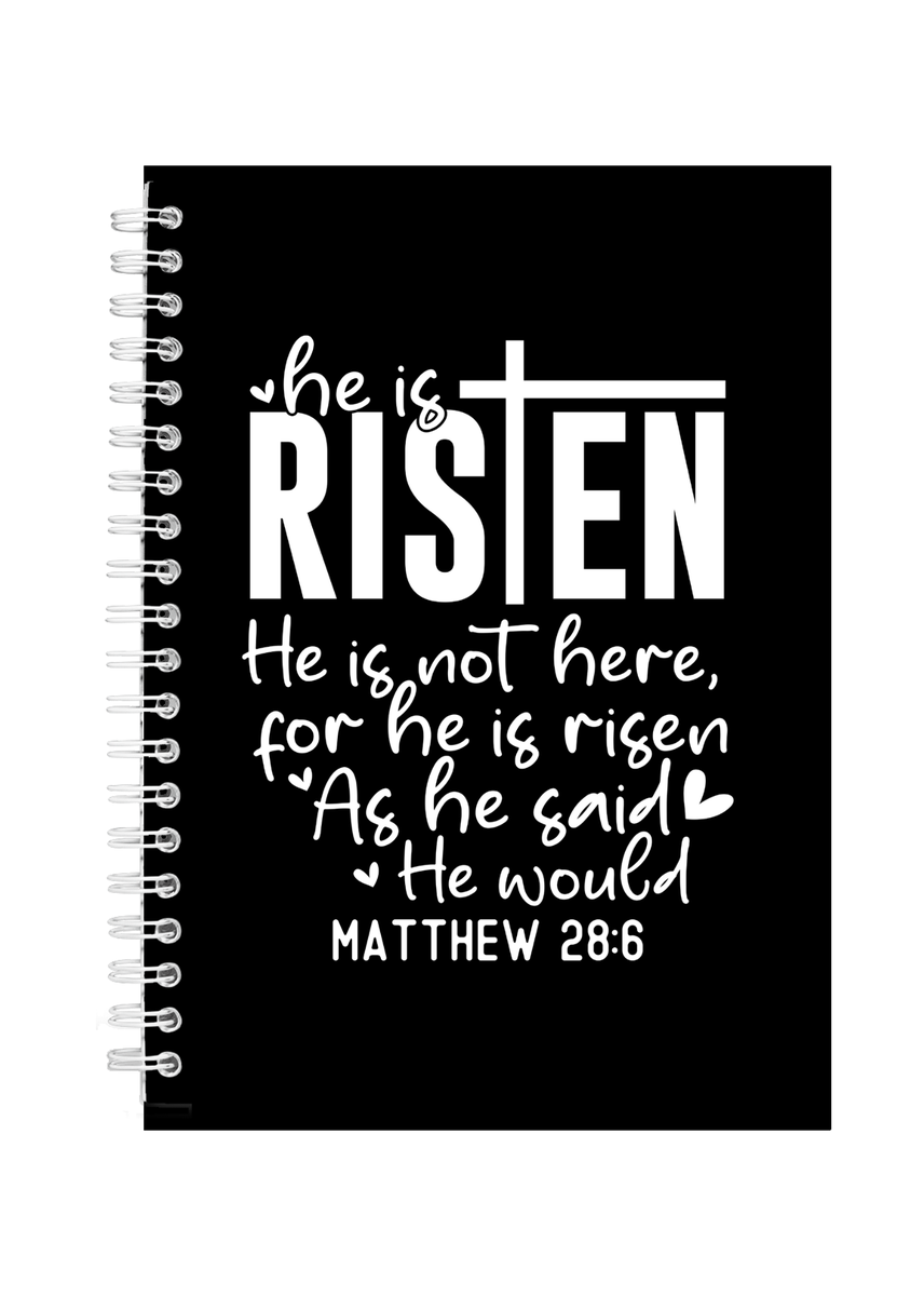 Christian Bible He is Risen Writing Book Notepad Makes Ideal Gift A5 ...
