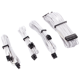 Corsair Premium Individually Sleeved PSU Cables Kit Gen 4 – White ...