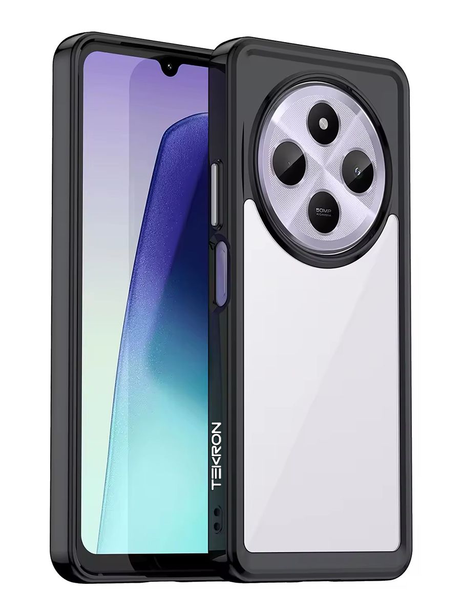 TEKRON Shockproof Slimfit Candy Clear Cover Designed for Redmi 14C ...