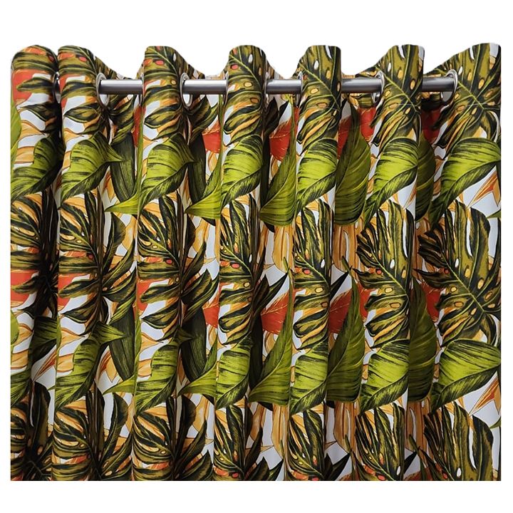 Matoc Designs Readymade Curtain - Monster Leaf - Olive - Eyelet | Shop Today. Get it Tomorrow ...