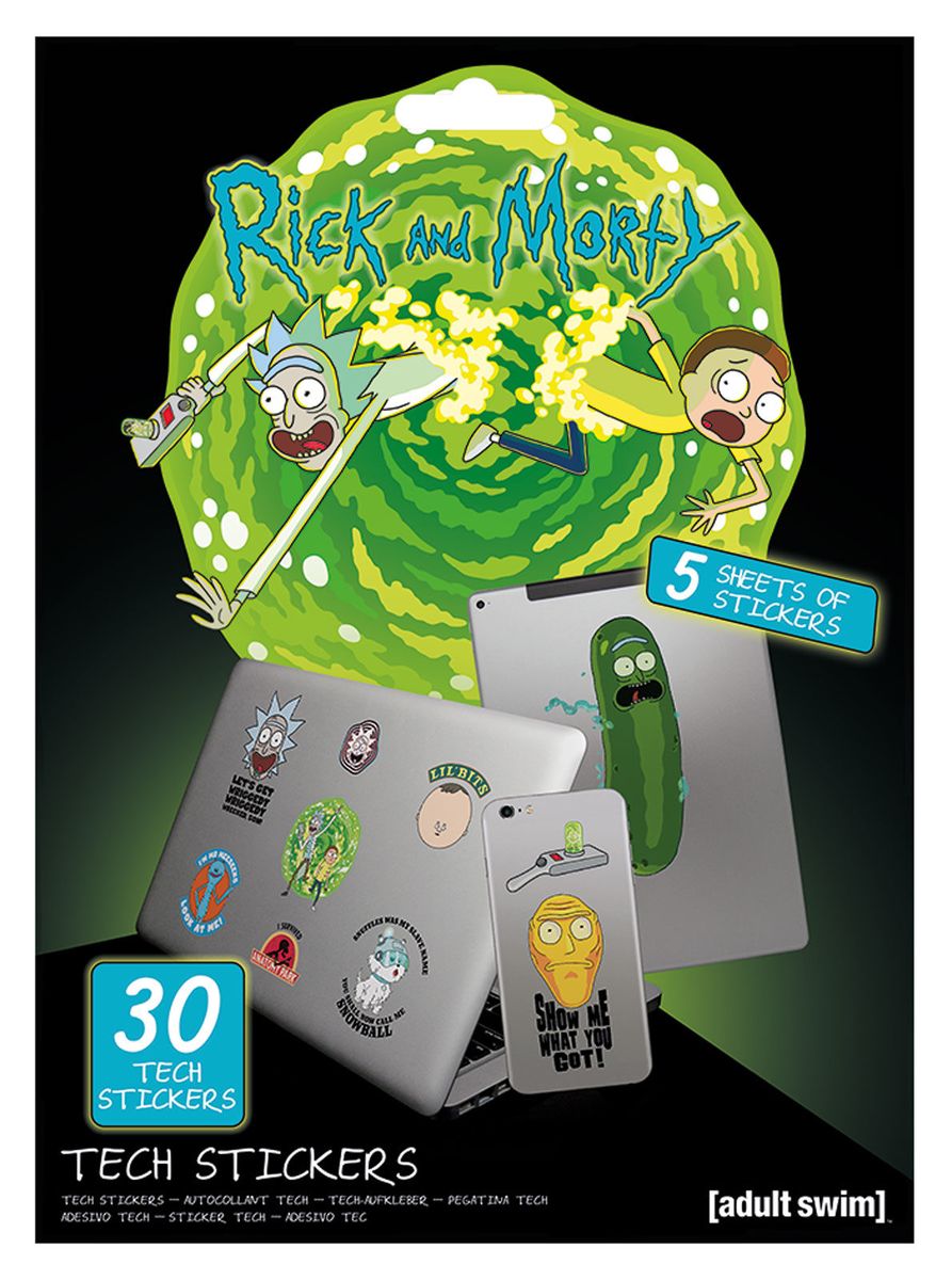 Rick And Morty Adventures Tech Sticker Pack 30 Stickers Shop