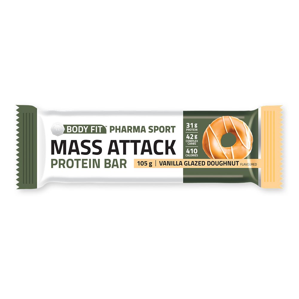 BF Pharma Sport Mass Attack Bar 105g Vanilla Glazed Doughnut | Shop ...