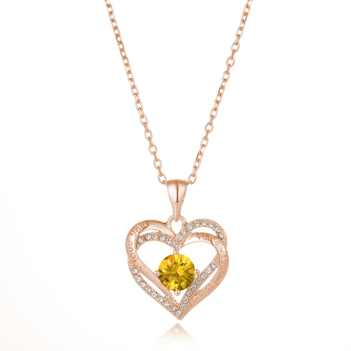 Crystalize I Love you..November Birthstone Necklace with Swarovski ...