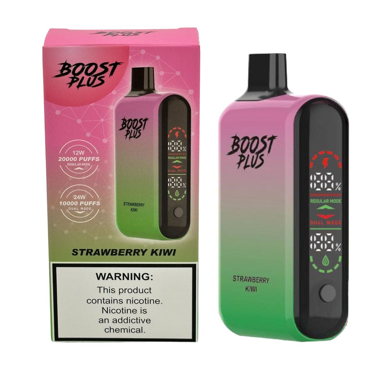 Boost Plus 20000 Puffs Disposable Vape With 25ml Strawberry Kiwi | Shop ...